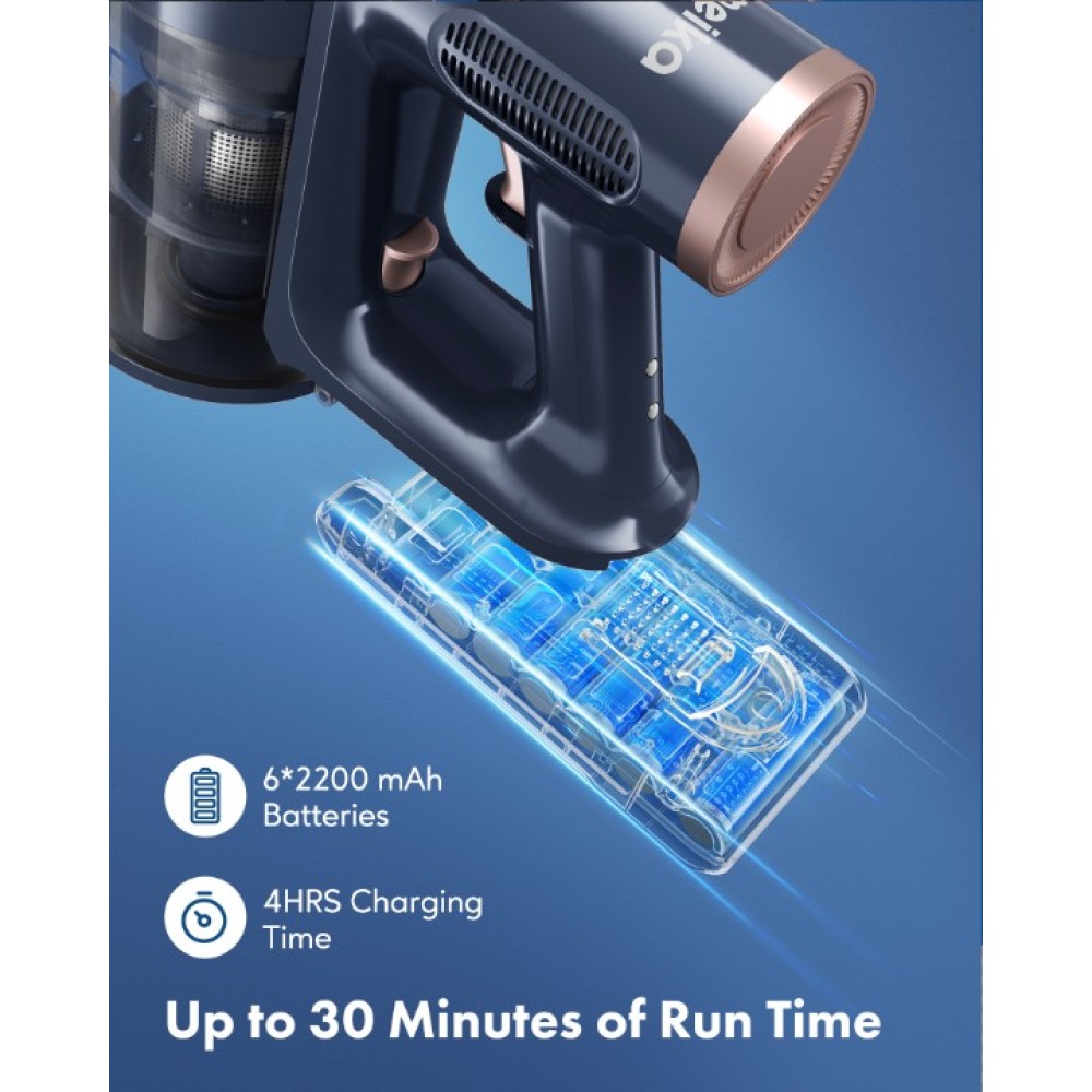 Homeika Cordless Vacuum Cleaner, 20Kpa Powerful Suction Vacuum with LED ...